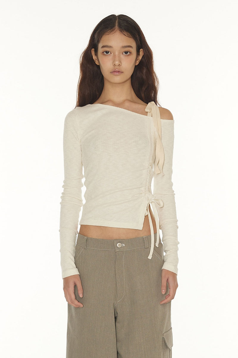 IVY RIBBON ONE SHOULDER T – ALAND USA