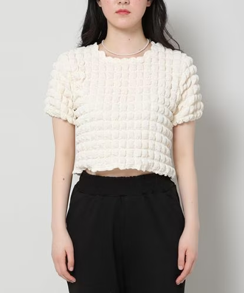 EMBOSSING CROP TEE – ALAND USA